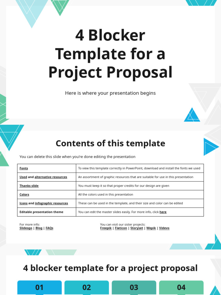 4 Blocker Template For A Project Proposal by Slidesgo | PDF | Planets ...