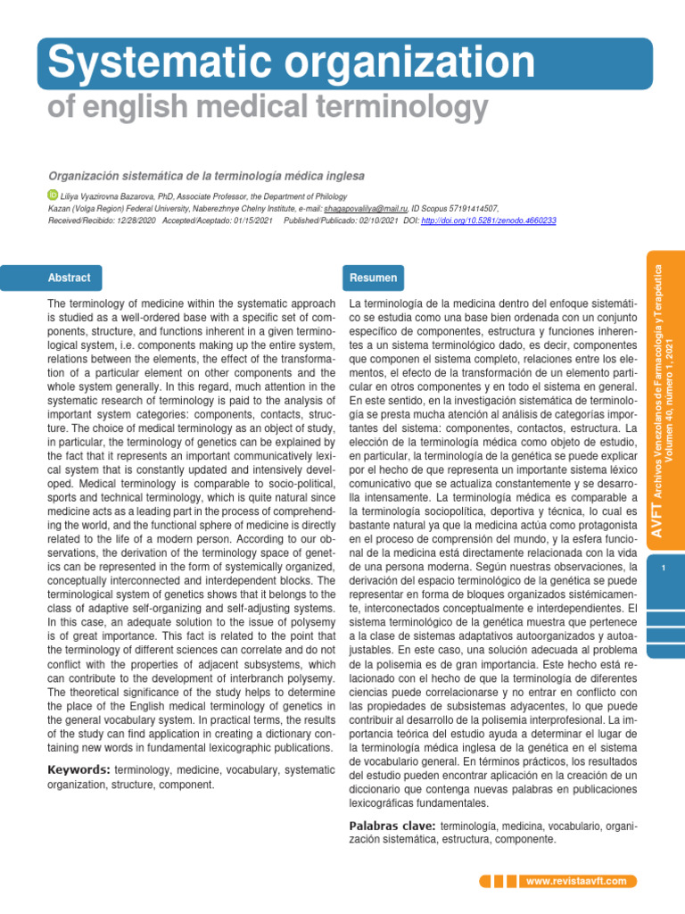 1 Systematic Organization | PDF | Ciencias de la vida | Biología