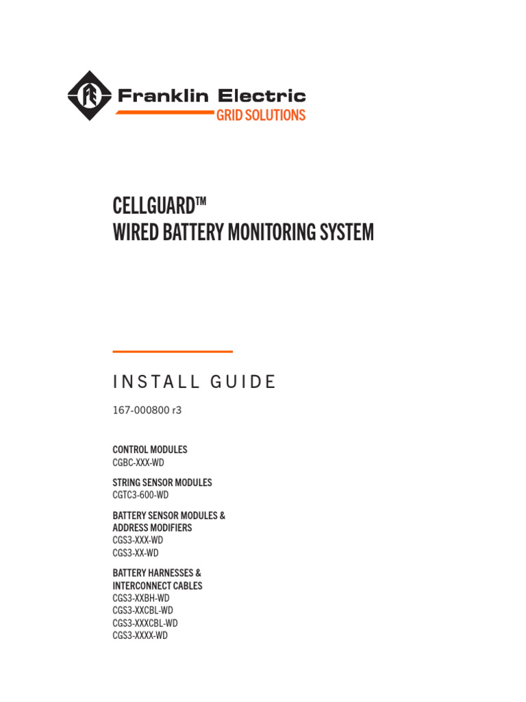 167-000800 Cellguard Wired Battery Monitoring System Install Guide ...