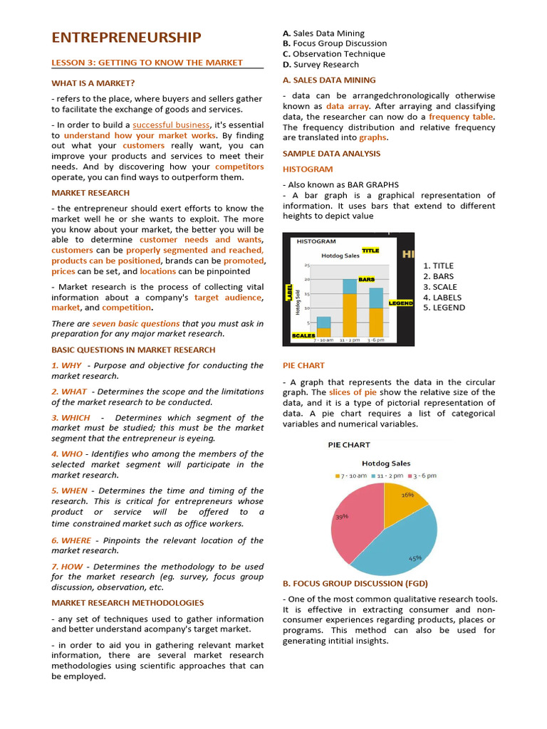 ENTREPRENEURSHIP | PDF | Sampling (Statistics) | Marketing Research
