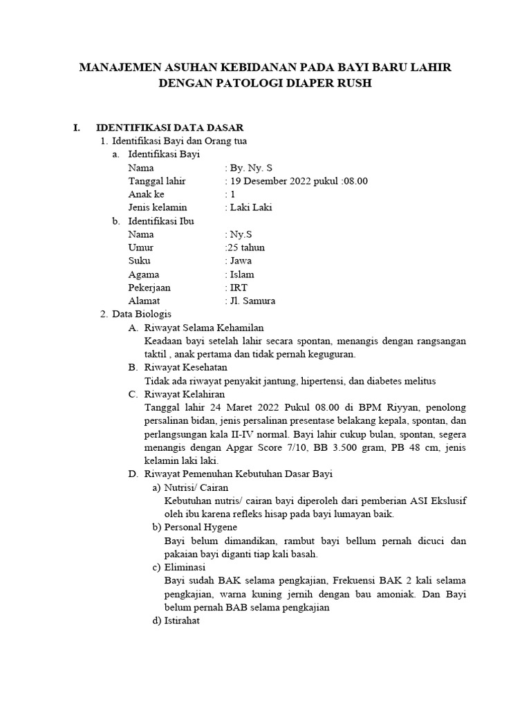 Askeb BBL Patologi Diaper Rush | PDF