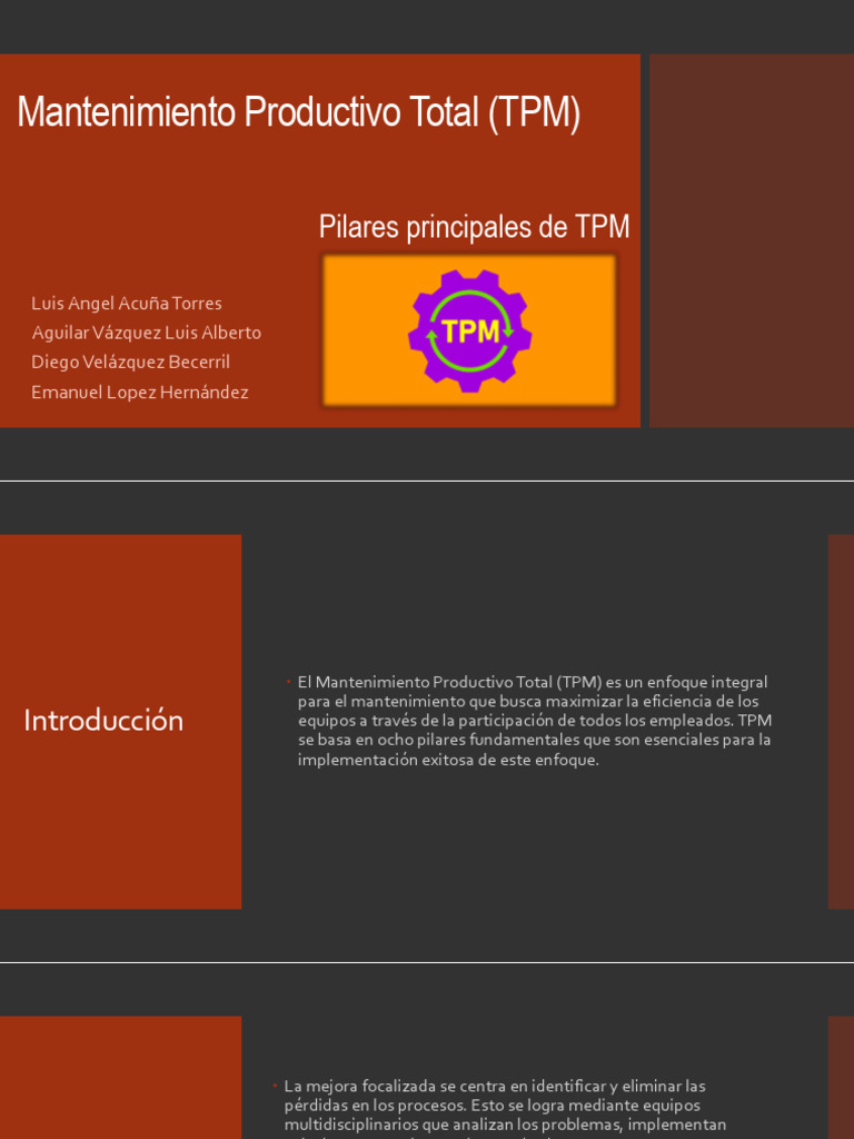 Mantenimiento Productivo Total - TPM | PDF | Business