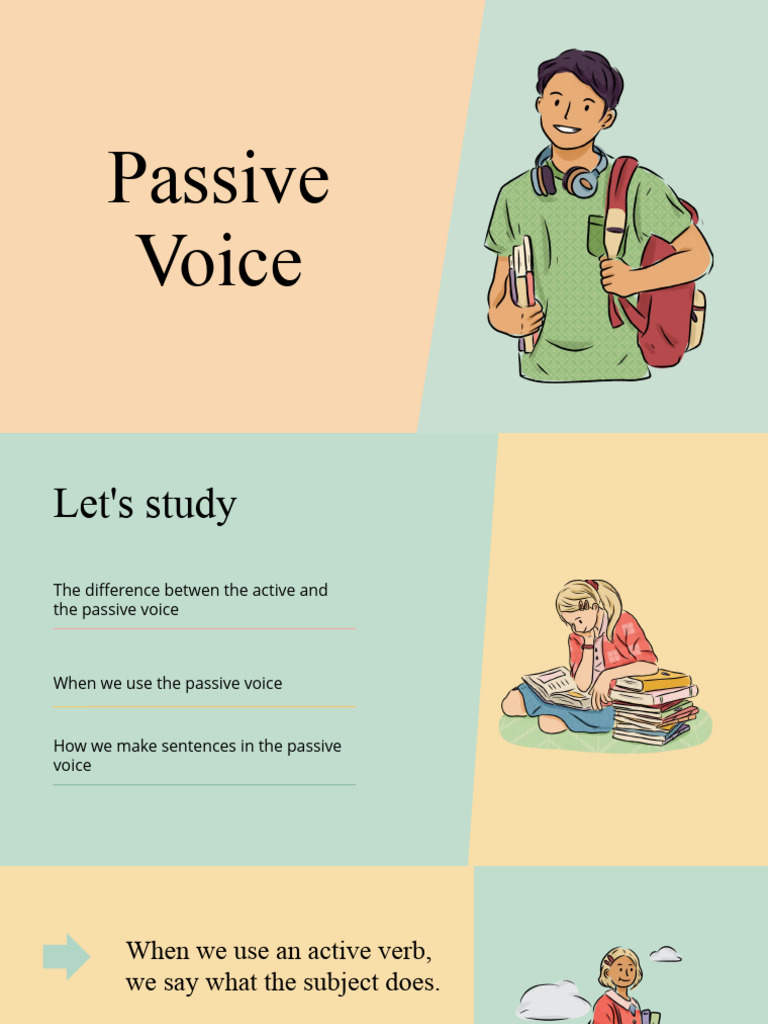 Colorful Simple English Passive Voice Presentation | PDF | Verb ...