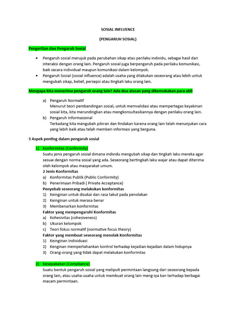 Sosial Influence | PDF