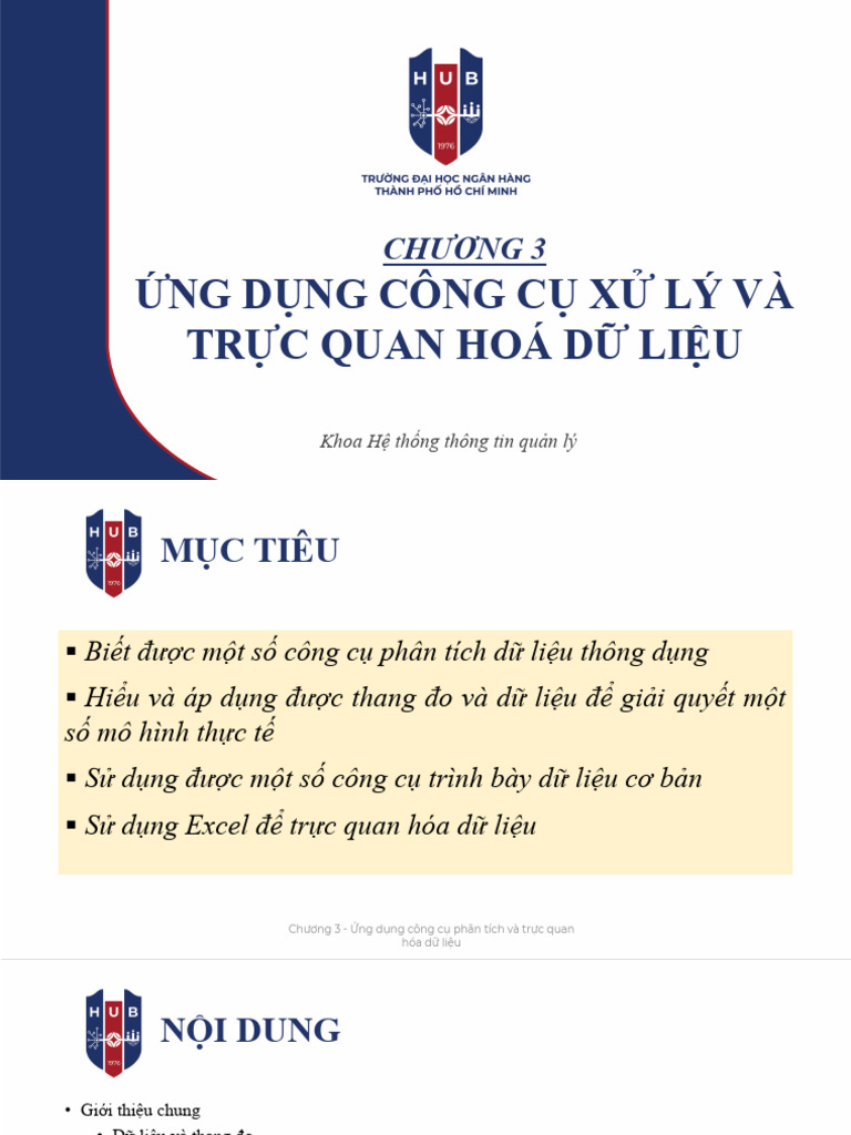 THUD - Chương 3 - Ứng Dụng Công Cụ Xử Lý Và Trực Quan Hoá Dữ Liệu | PDF