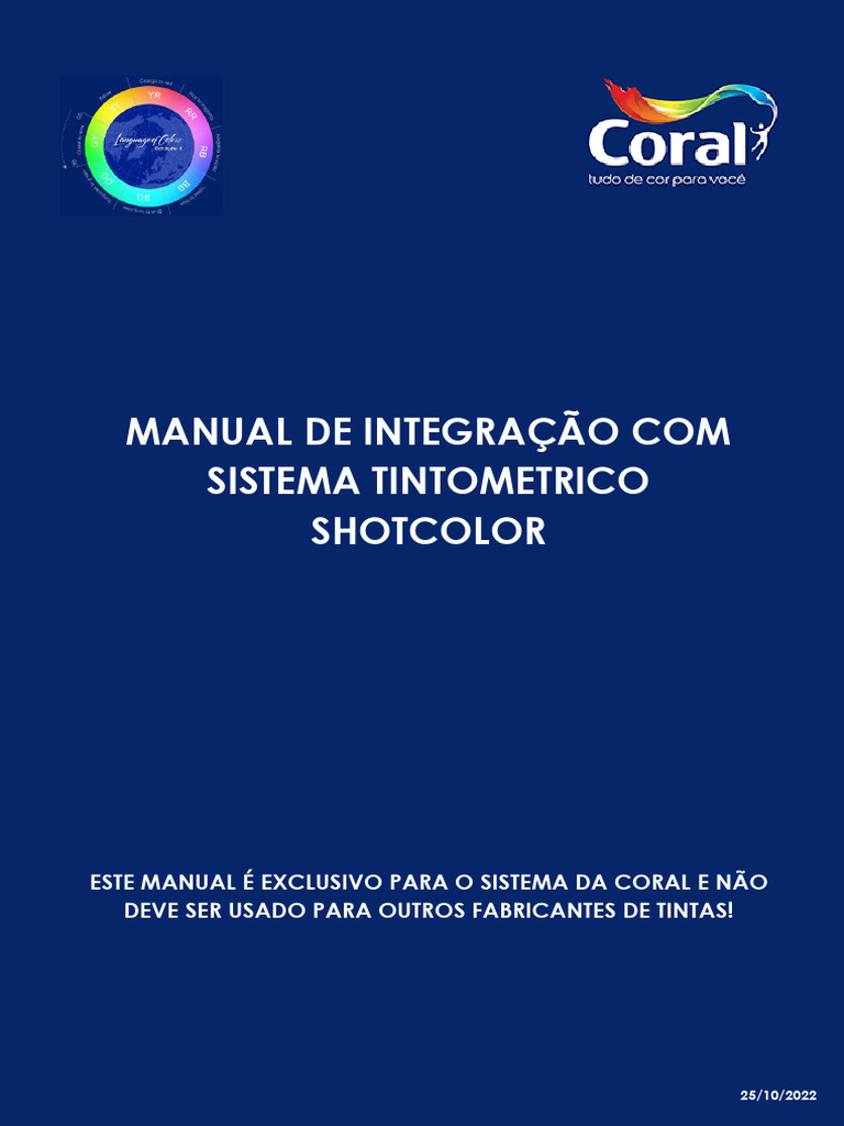 Integracao Coral - Shotcolor | PDF | Código de barras | Embalagem e rotulagem