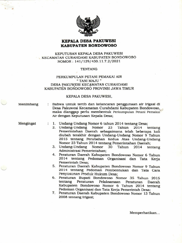 SK P3A TANI MAJU Ds Pakuwesi | PDF