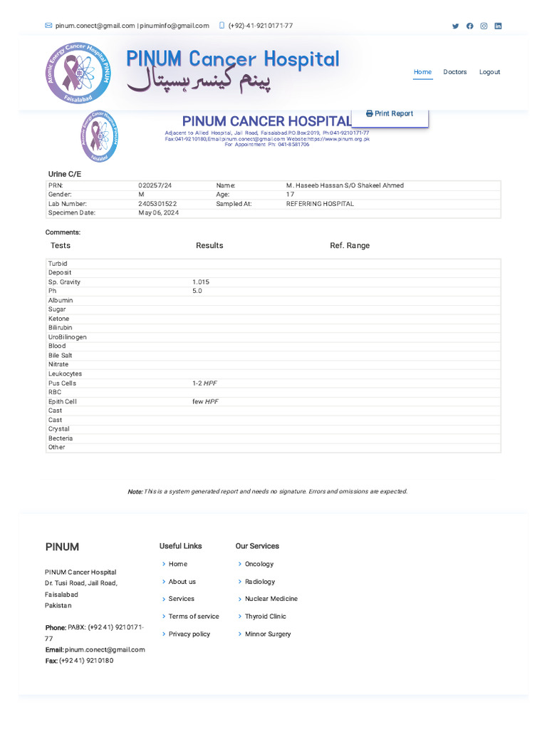 Report - PINUM Reporting | PDF | Clinical Medicine | Medical Specialties