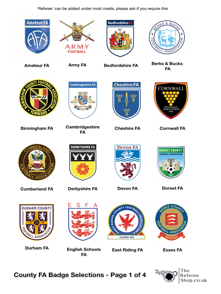 County FA Badges | PDF | Cricket | Summer Sports