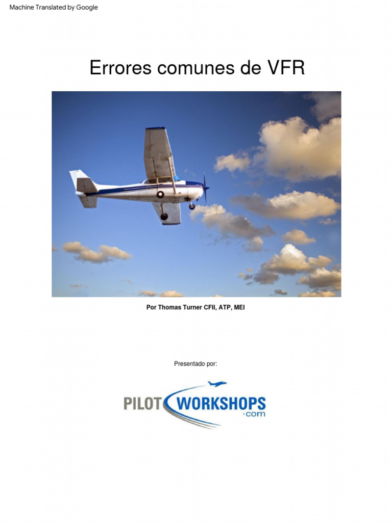 Common VFR Mistakes Traduccion | PDF | Pista | Avión