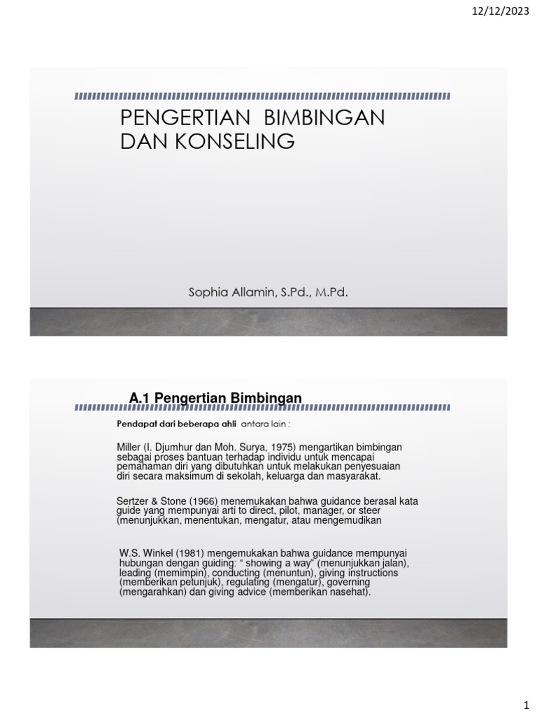 Panduan Bimbingan & Konseling | PDF | Karier & Perkembangan