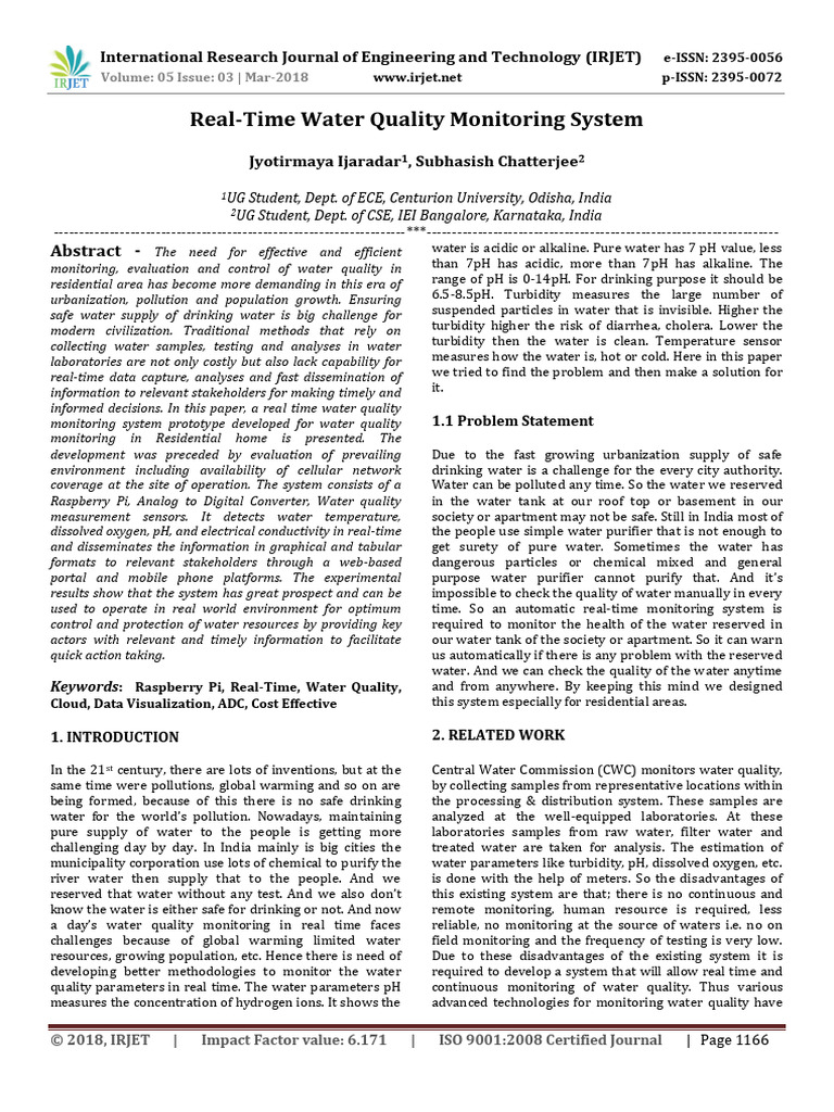 Irjet V5i3265 | PDF | Water Quality | Water