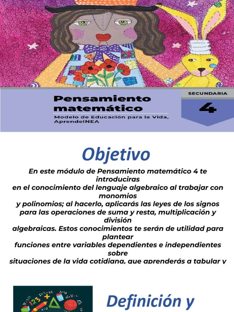 PM4 Presentación | PDF | Variable (Matemáticas) | División (Matemáticas)