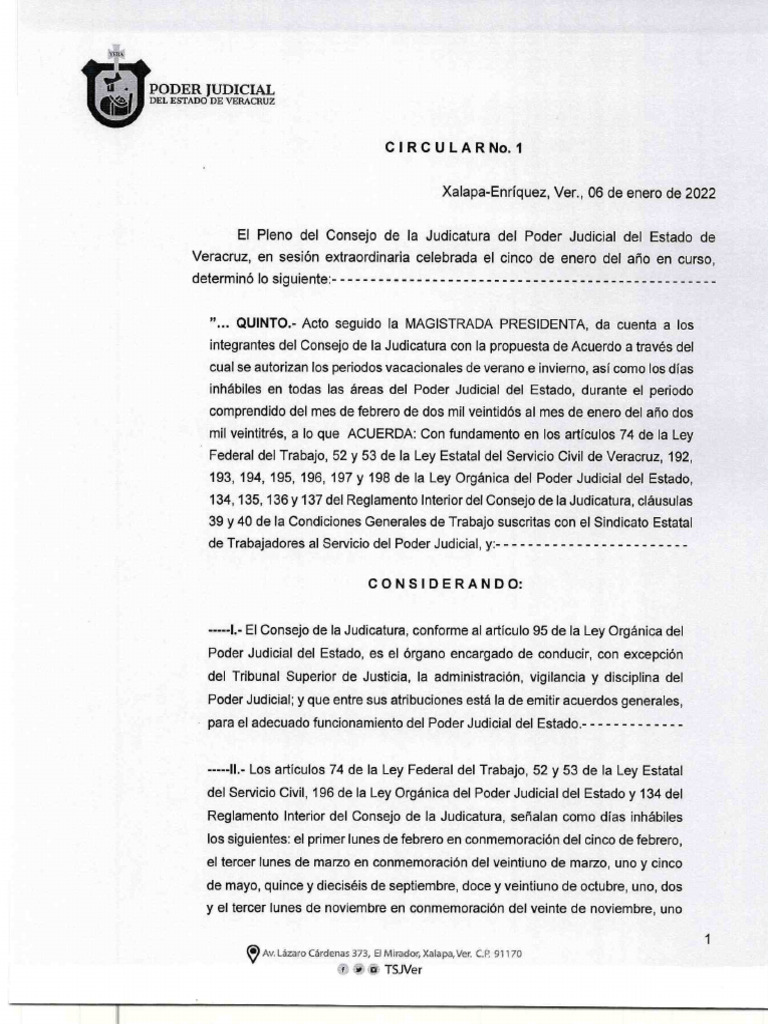 Circular 01 2022 | PDF