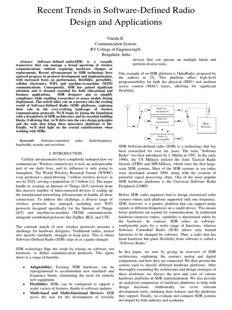 ASED - EL - SDR (1) SH | PDF | Software Defined Radio | Digital To Analog Converter