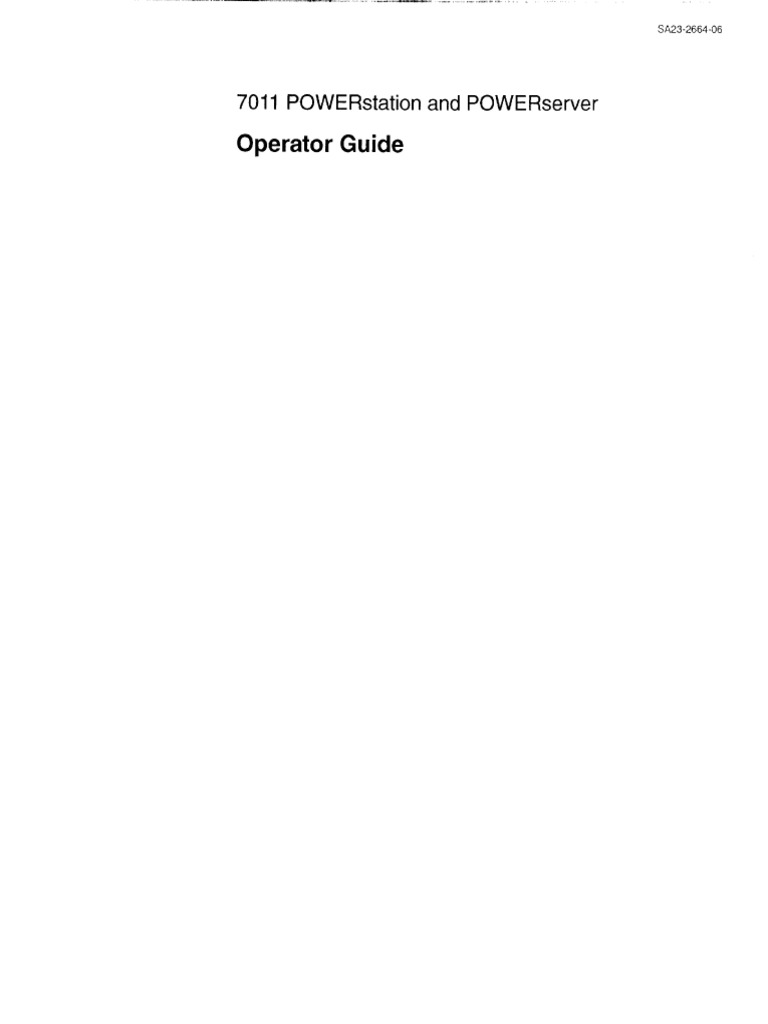 7011 Operator Guide | PDF