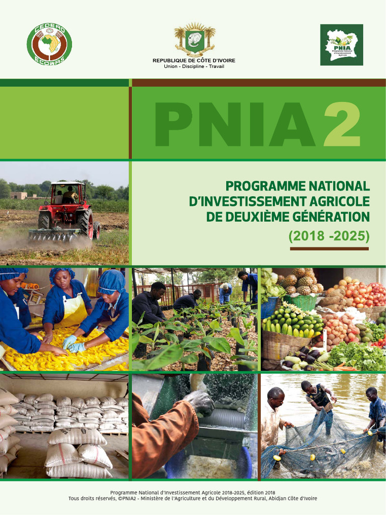 PNIA 2 Côte d'Ivoire : Vision 2018-2025 | PDF | Développement durable ...