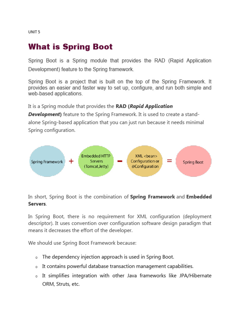Unit 5 Pdf Spring Framework Information Technology