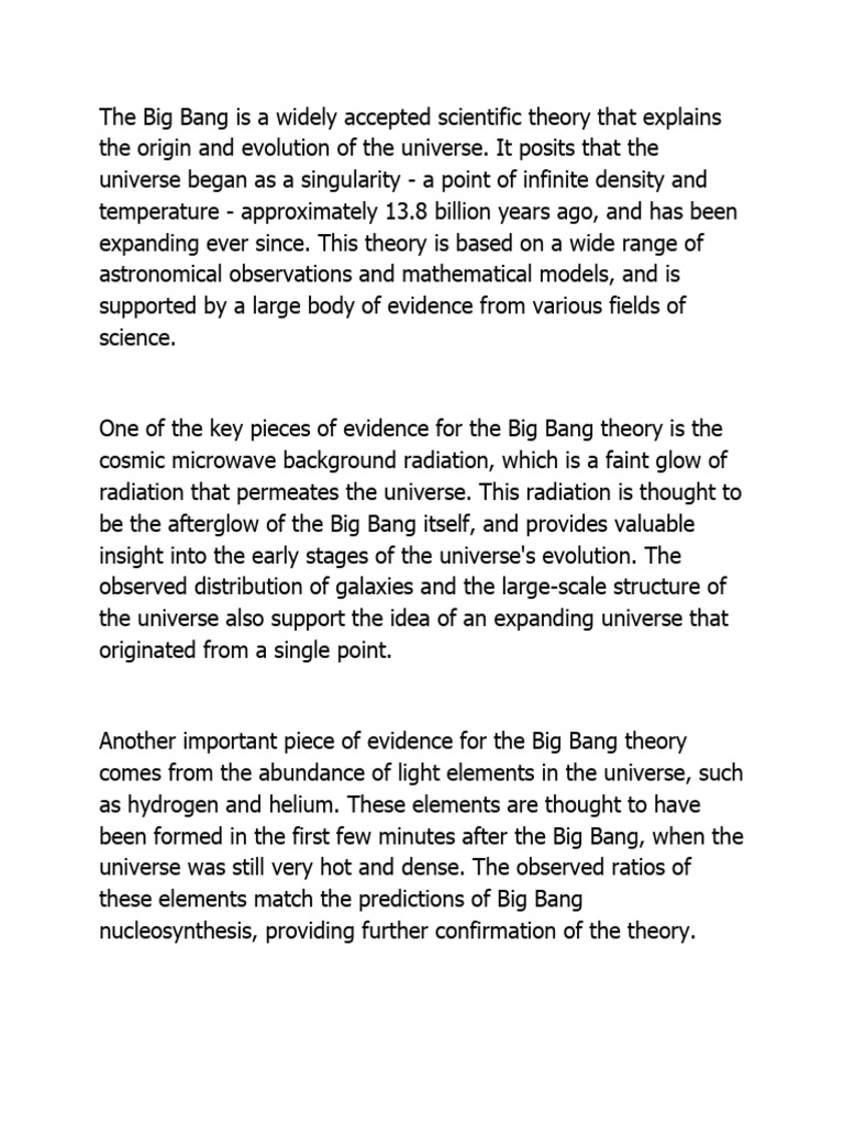 The Big Bang | PDF | Universe | Big Bang