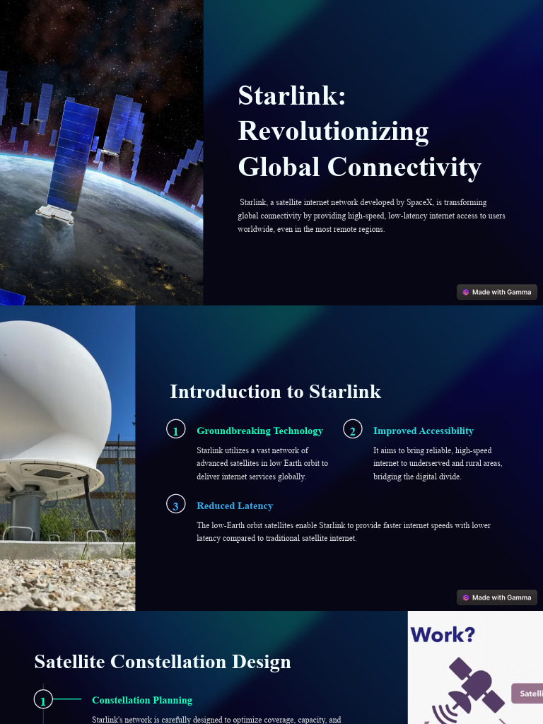 Starlink Revolutionizing Global Connectivity | PDF | Satellite | Internet