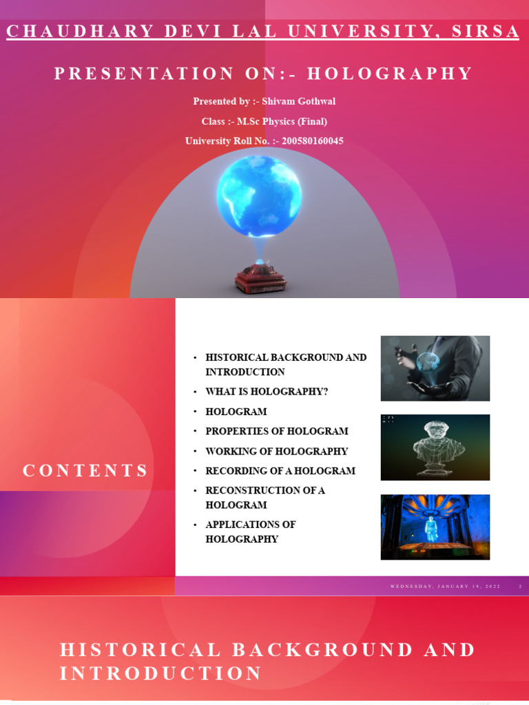 Holography Shivam 45 | PDF | Holography | Optics