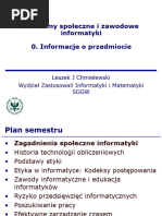 Szanse I Zagrożenia Związane Z Rozwojem Informatyki I Technologi ...