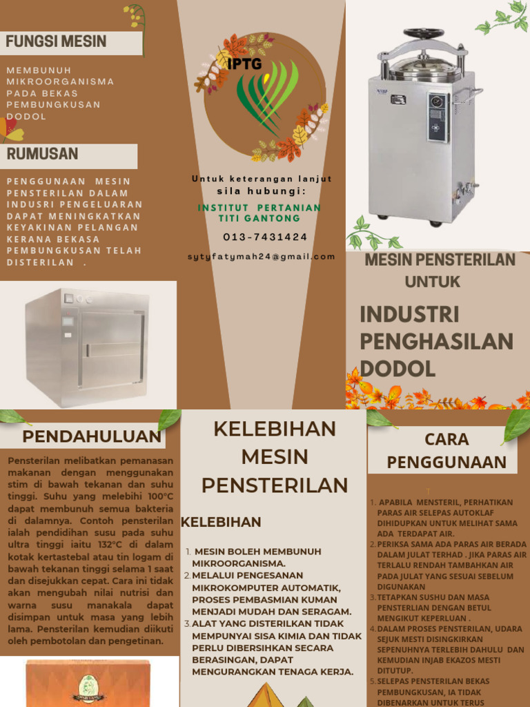 Mesin Pensterilan untuk Dodol | PDF
