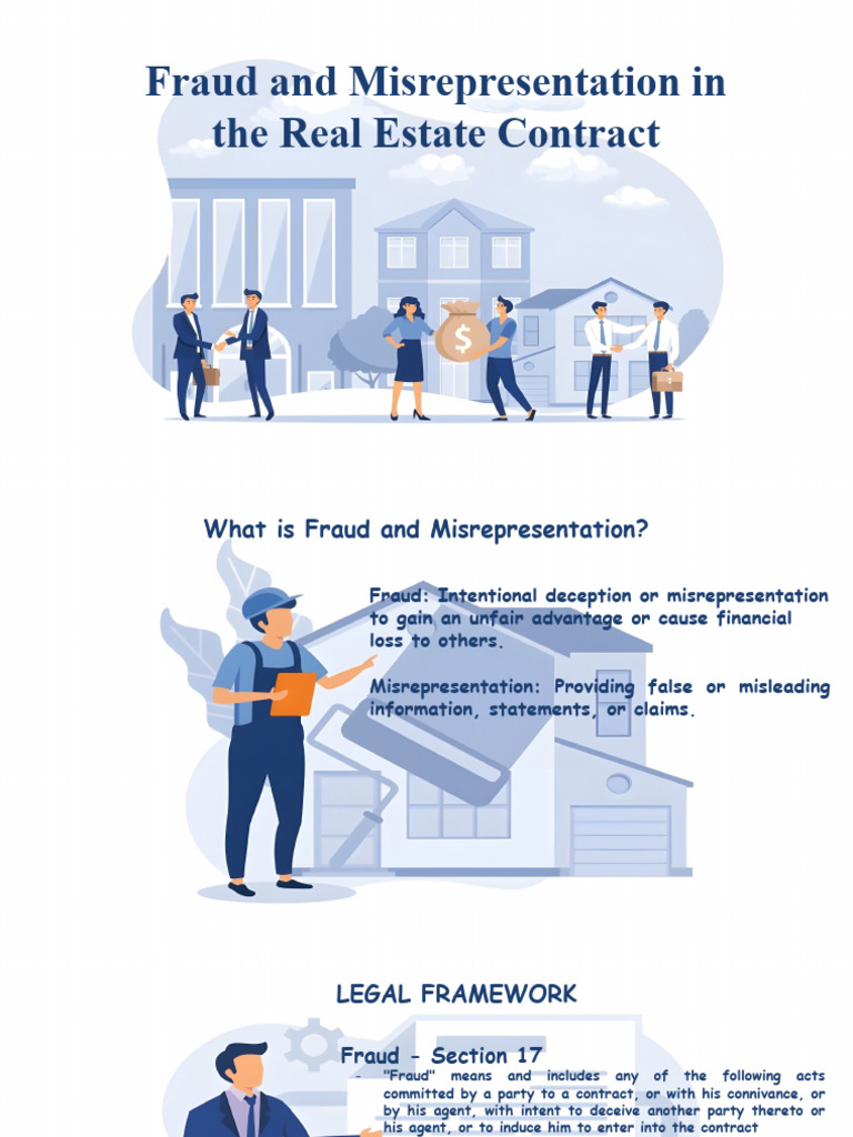 Fraud and Misrepresentation in The Real Estate Contract | PDF ...