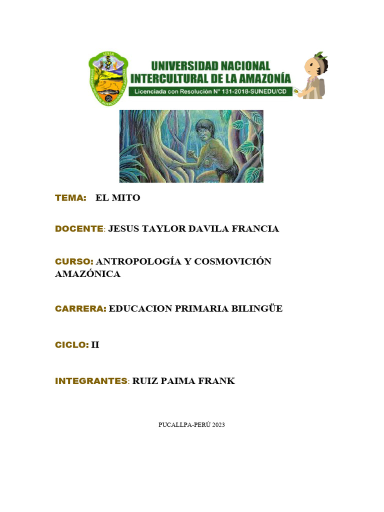 El Mito | PDF | Mitología griega | Creencia religiosa y doctrina