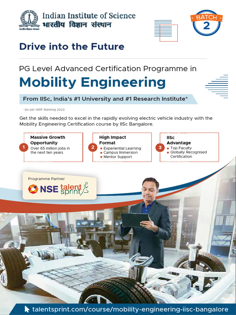 IISc Advanced Certification in Mobility Engineering | PDF | Heat ...