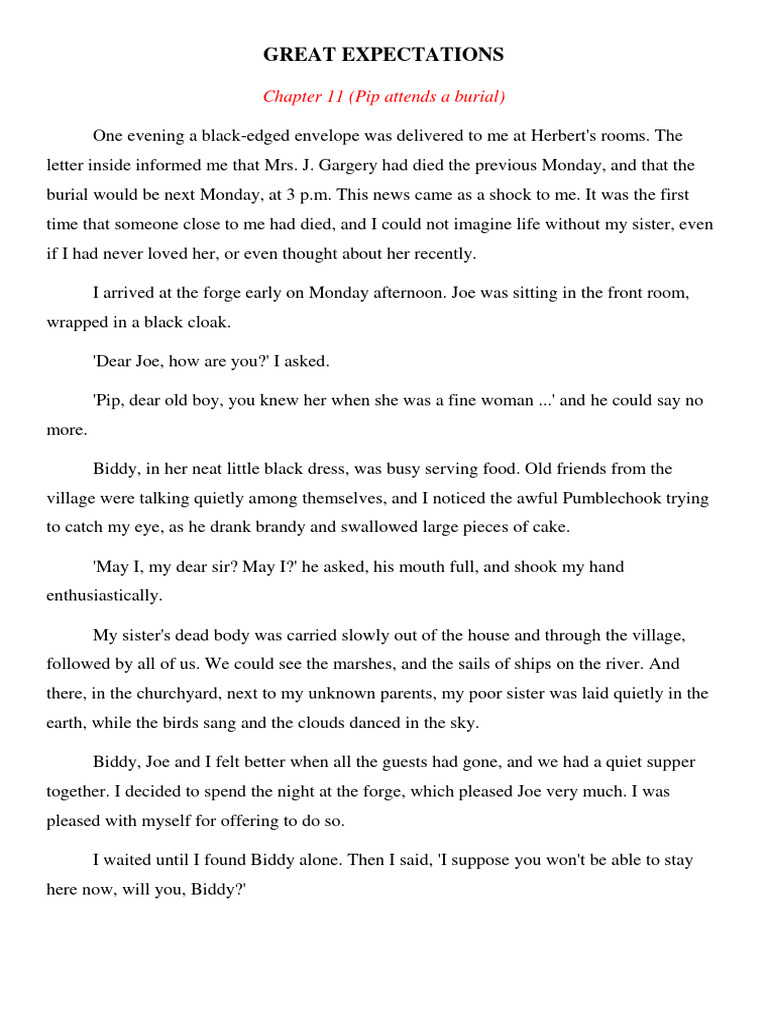 Story CH 11 To CH 19 | PDF | Estella (Great Expectations) | Great ...