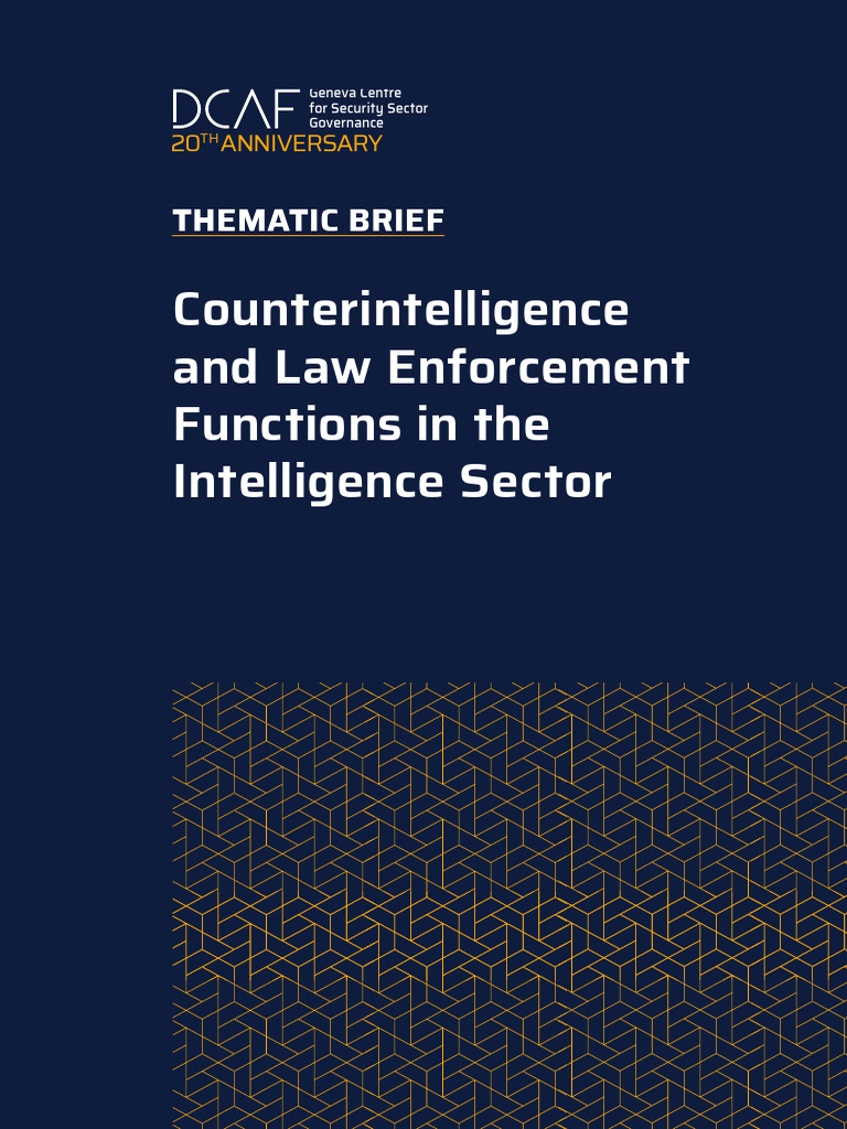 Counterintelligence Law Enforcement Functions Intelligence Sector | PDF ...