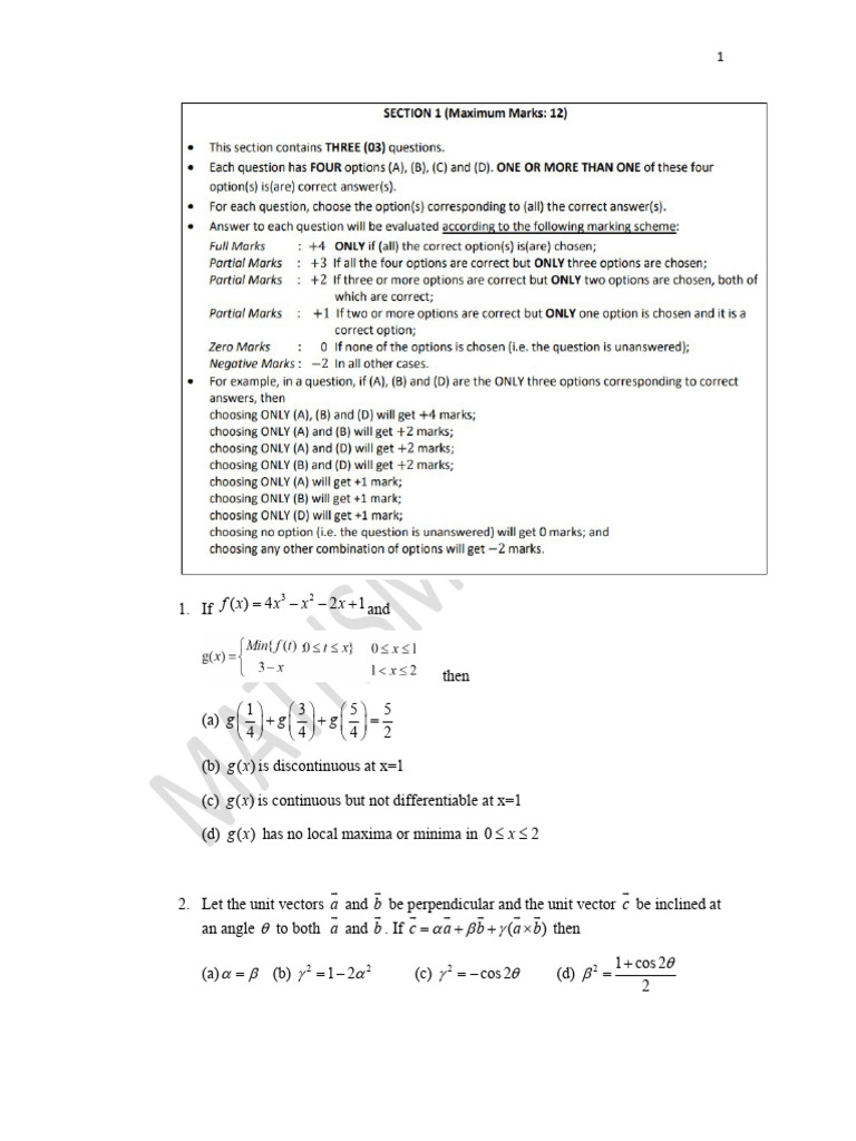Jee Advanced 2024 Mock Test 1 | PDF | Radius | Classical Geometry