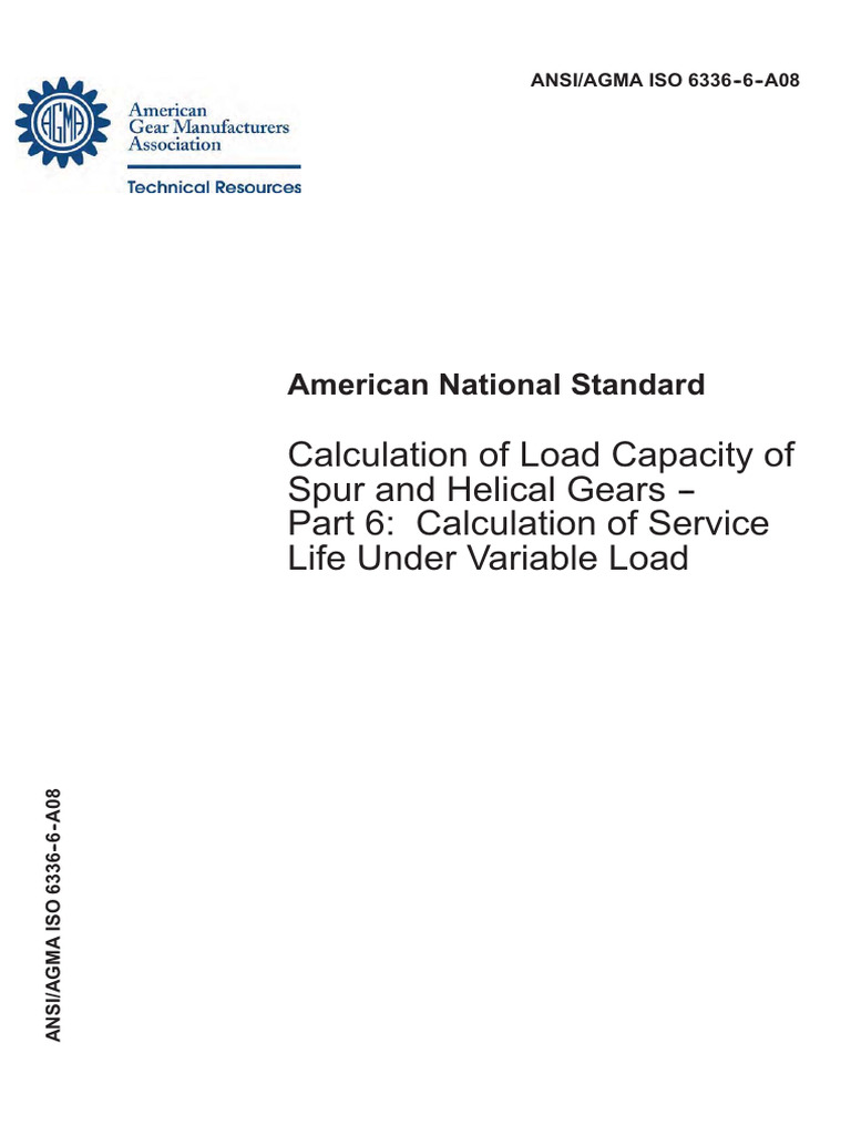 Agma Iso 6336-6-A08 Spur Helical Gears | Download Free PDF | Fatigue ...