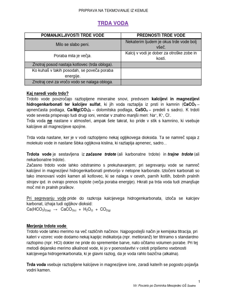 Trdota Vode | PDF