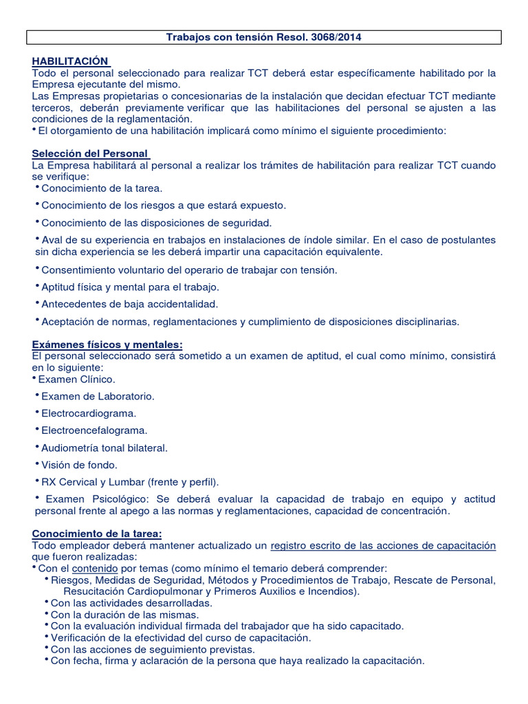 Trabajos con tensión Resol 3068-2014 | PDF | Tormentas | Aislador (Electricidad)