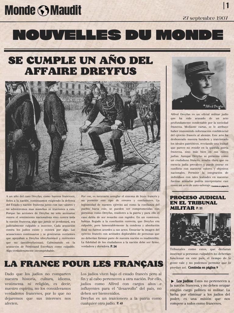 Caso Dreyfus: Traición y Nacionalismo | PDF | Asunto Dreyfus