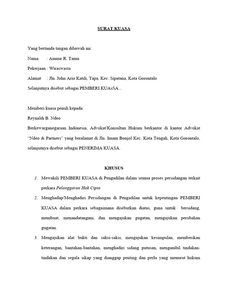 Berkas Peradilan Perdata | PDF