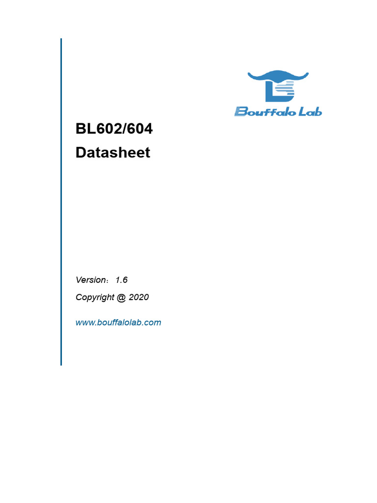 BL602/604 Datasheet: Version 1.6 | PDF | Microcontroller | Computer Memory