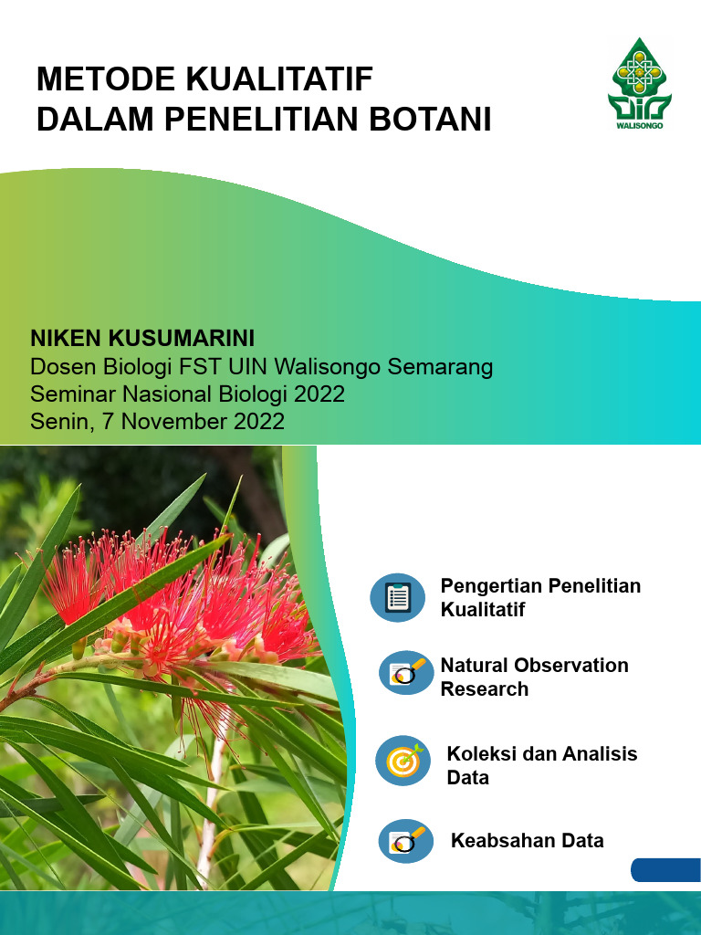 Penelitian Kualitatif Dalam Ilmu Botani | PDF | Qualitative Research | Analysis