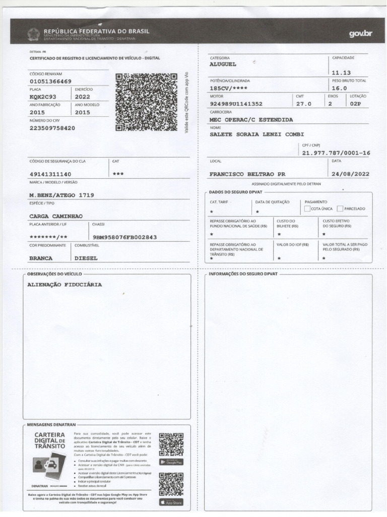 Documento Kqx-2c93 MB Atego 1719 2022 | PDF