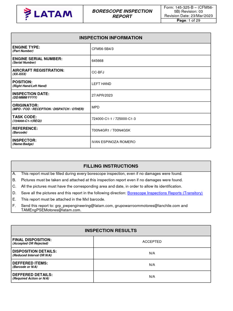 Form 145-325-B - CFM56-5B (Rev 03) | PDF | Machines | Electrical ...
