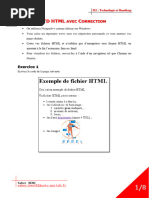 Exercices Corriges HTML PDF | PDF | Html | HTML5