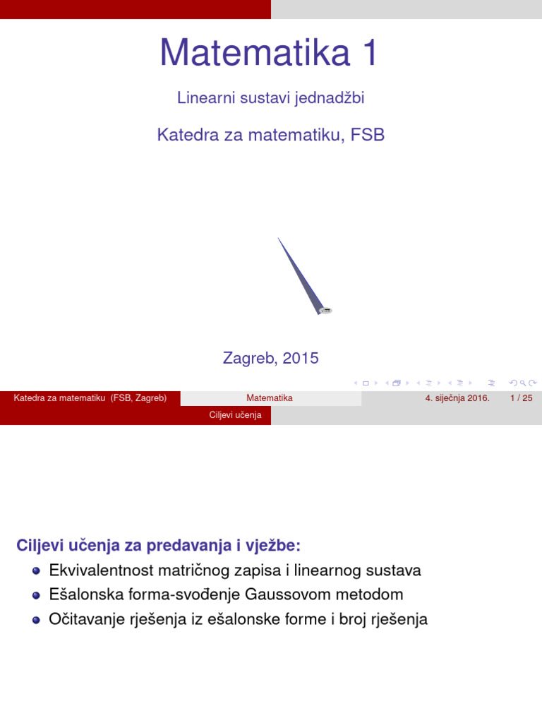 Linearni Sustavi | PDF