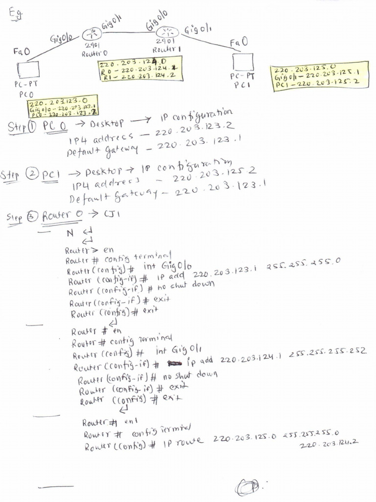 Packet Tracer Steps -1s | PDF