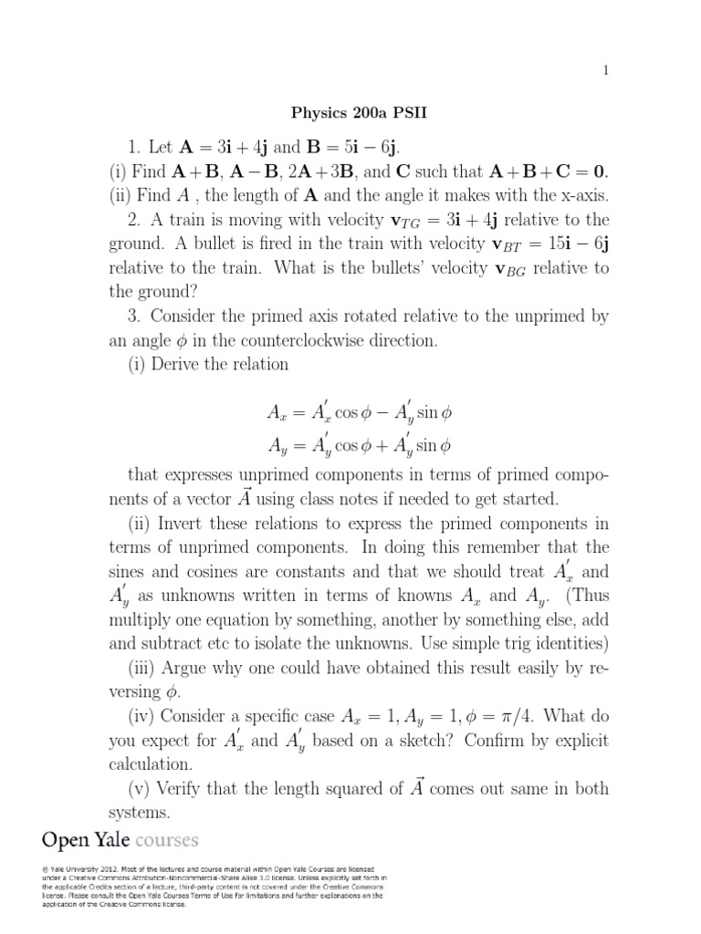 Problem Set 2 3 | PDF | Acceleration | Euclidean Vector Problem Set 2 3 | PDF | Acceleration | Euclidean Vector