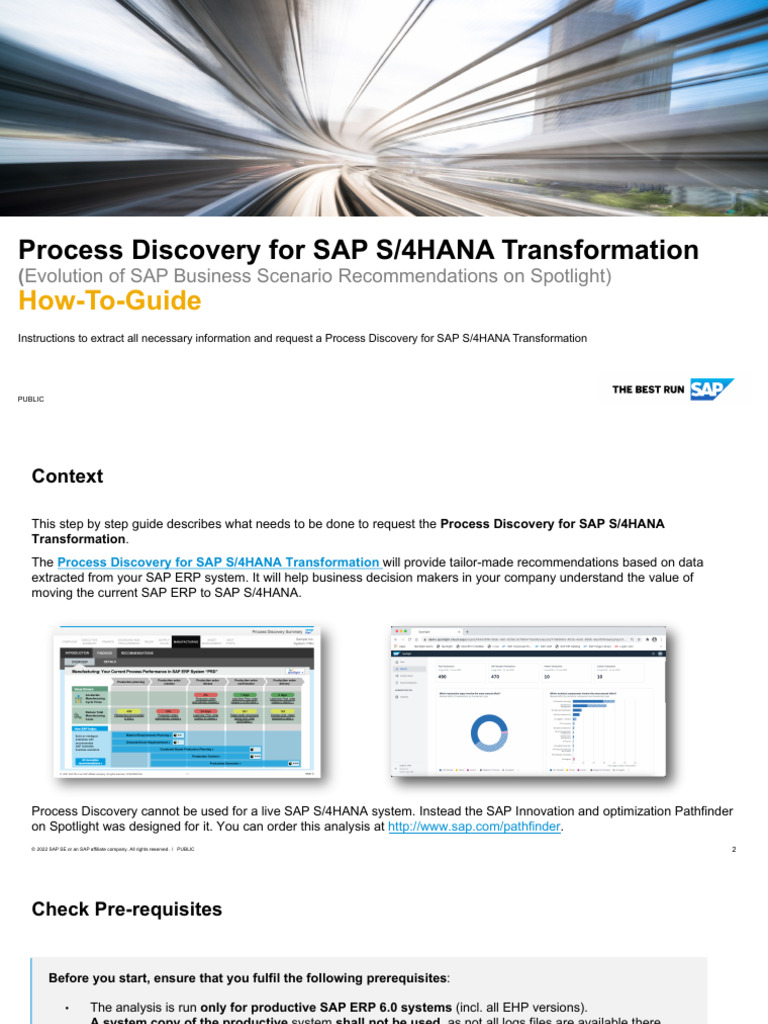 Process Discovery For SAP S4HANA Transformation | Download Free PDF | Zip (File Format) | Xml