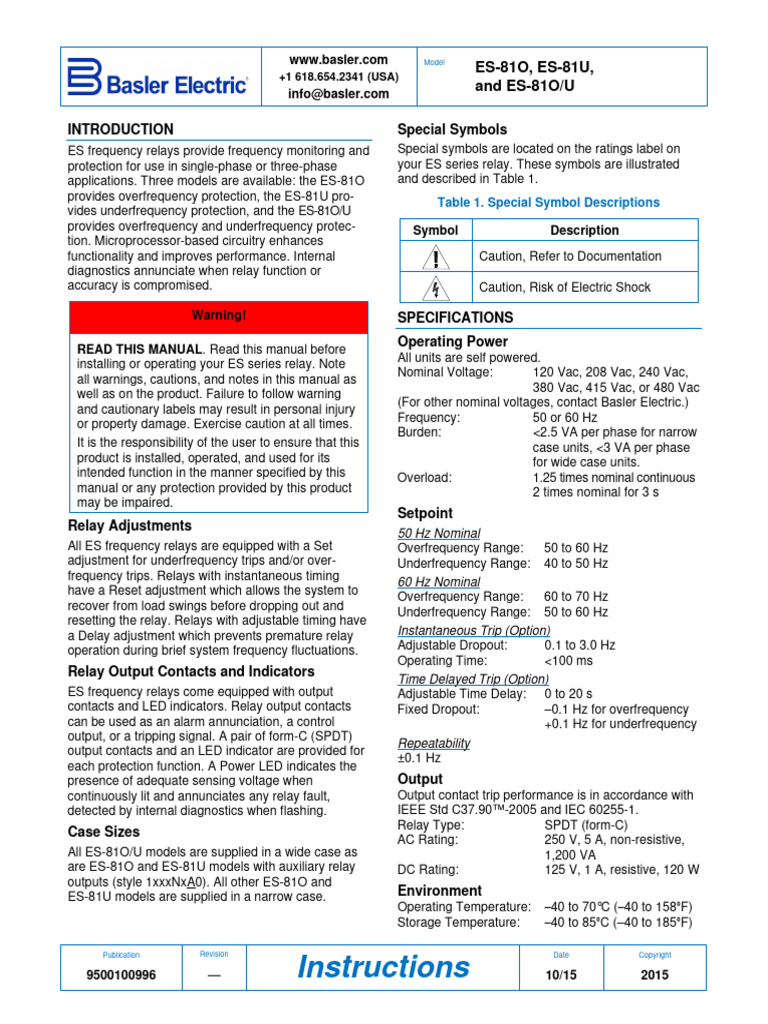 Instructions: Special Symbols | PDF | Alternating Current | Relay