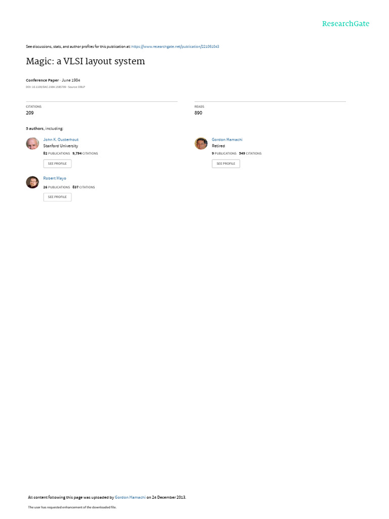 Magic VLSI Layout System Overview | PDF | Computers