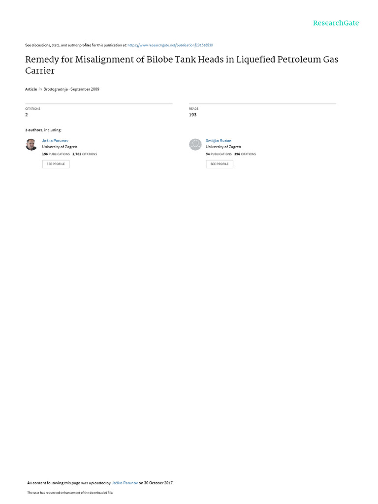 Remedy For Misalignment of Bilobe Tank Heads in Li | PDF | Shipping
